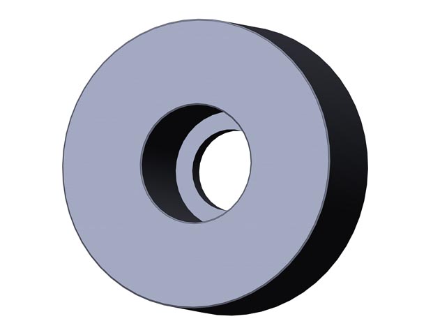 Delrin Rest Pad - C'Bore - 1 in Dia X 3/8 in