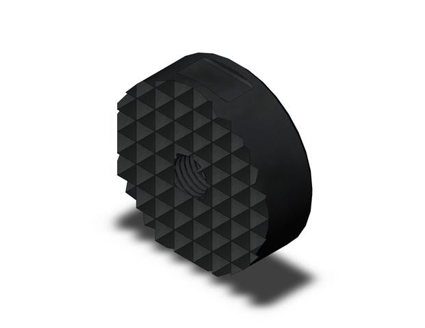 Tool Steel Gripper - Round - 1 in Dia X 3/8 in - Fine