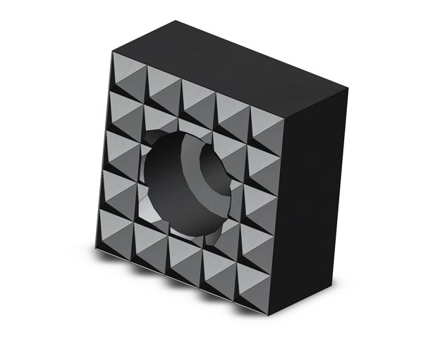 Tool Steel Gripper - Square w/ C'Bore - 16 mm X 10 mm - Fine