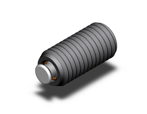 Threaded Thrust Screw - Flat Cone Delrin - 1/4-28 X 1/2 in