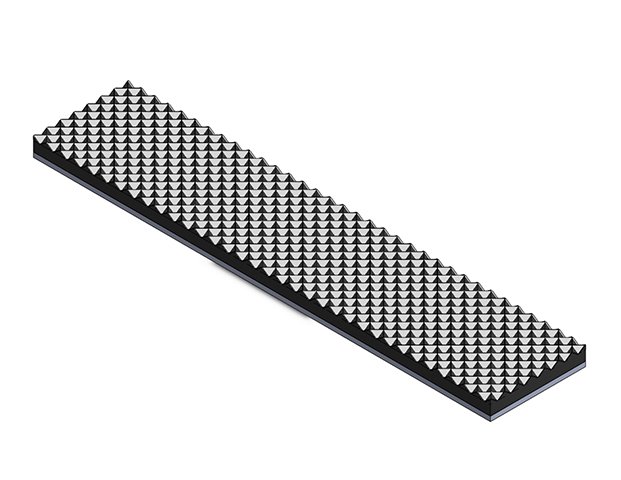 Aluminum Back - Coarse Hatch - 6 X 1-1/4 W/ 1/4 In Pad